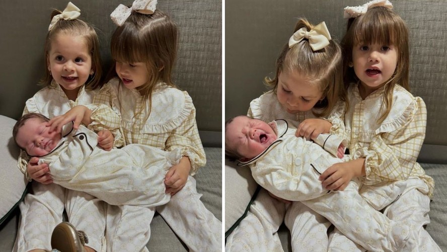 Virginia mostra reencontro das filhas com irmão mais novo e brinca ...