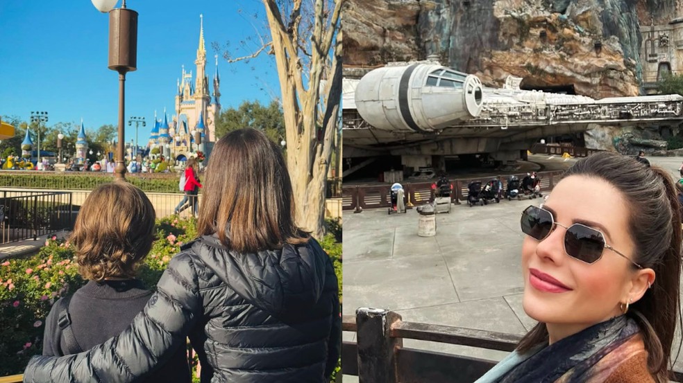 Sandy posa com o filho, Theo, em cliques de viagem à Disney: 'Dias mágicos'