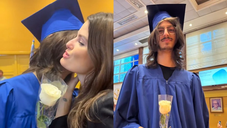 Isabeli Fontana celebra formatura de Lucas, seu filho com Henri ...