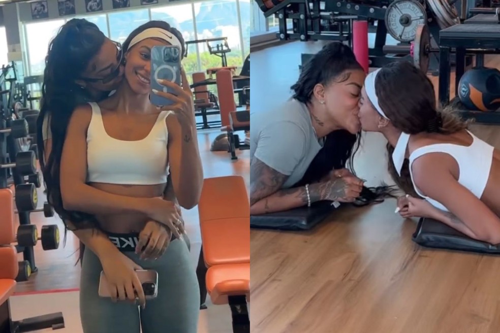 Ludmilla e Bruna registram rotina de treino juntas e brincam: 'Love treiner'