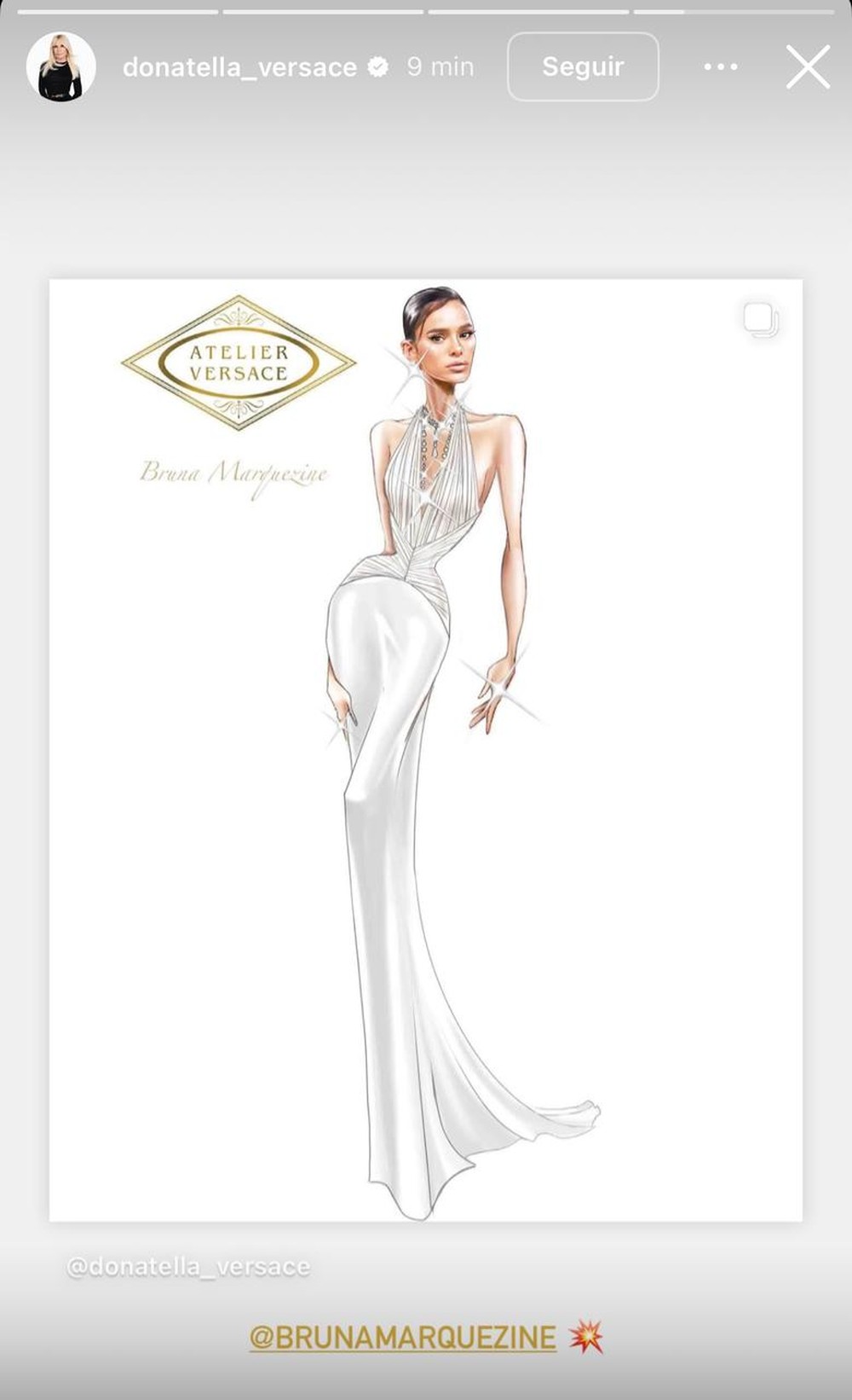 Bruna Marquezine usa Versace em seu 1º Oscar é exatada por Donatella nas redes sociais