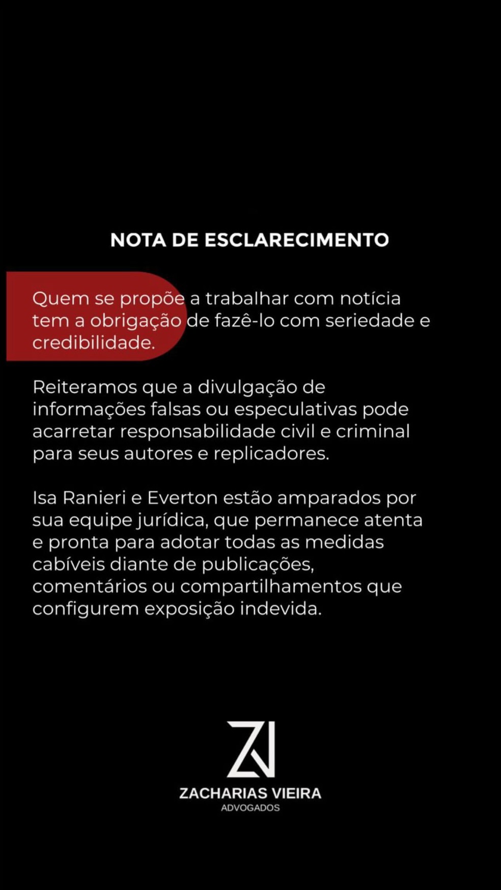Isa Ranieri e Everton Cebolinha acionam advogados após boatos ...