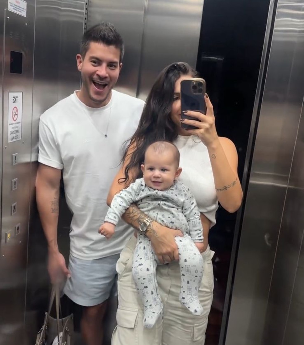 Jheny Santucci celebra 5 meses do filho com Arthur Aguiar: 'Tempo, vai ...