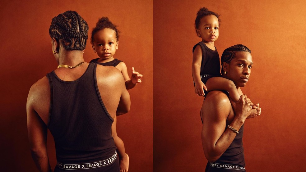 Rihanna coloca A$AP Rocky e filho mais velho, RZA, em campanha da Savage x Fenty