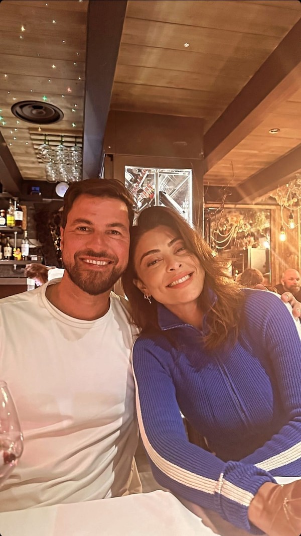 Juliana Paes mostra dia de snowboarding com a família na França