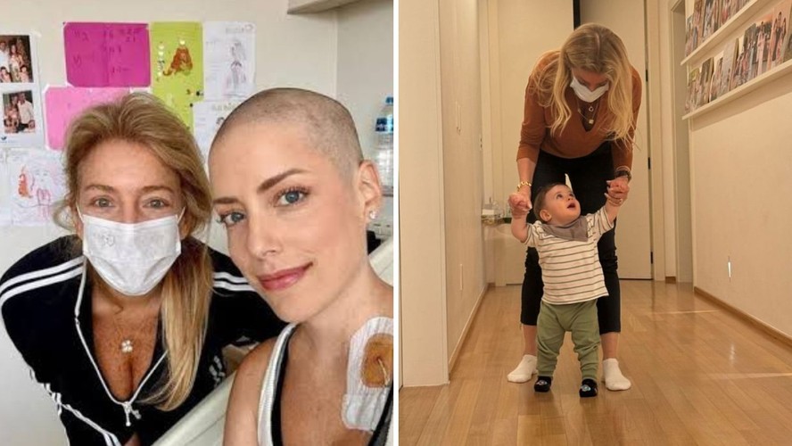 Após melhora no quadro, Fabiana Justus mostra visita da mãe, Sacha ...