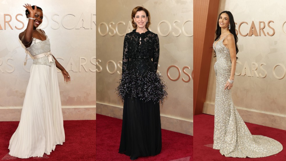 Oscar 2025: brilho domina looks das famosas no tapete vermelho; veja