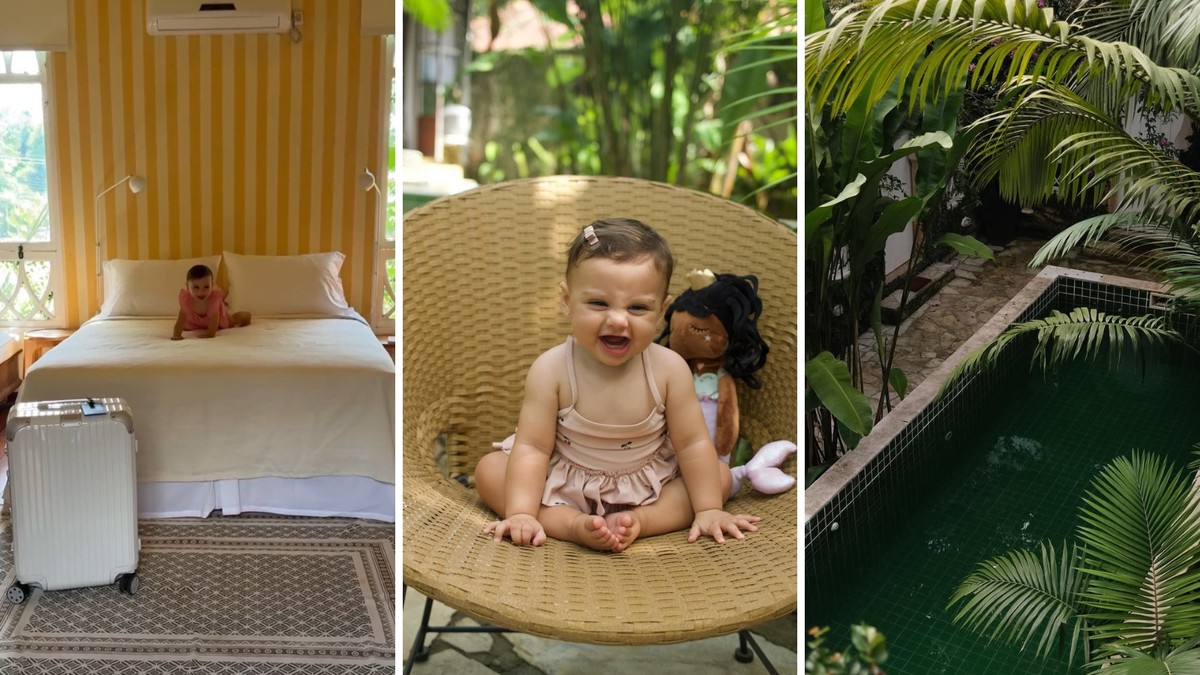 Em hotel paradisíaco de Paraty, Amanda Kimberlly se diverte com Helena ...
