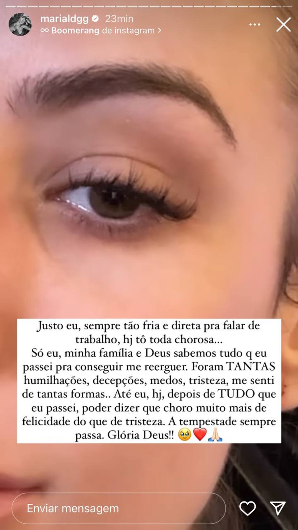 Maria Lina se emociona ao relembrar dificuldades do passado: 'Hoje ...