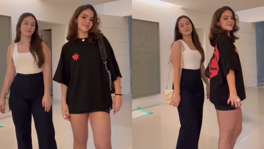 Mel Maia posa ao lado da irmã mais velha em raro registro ...