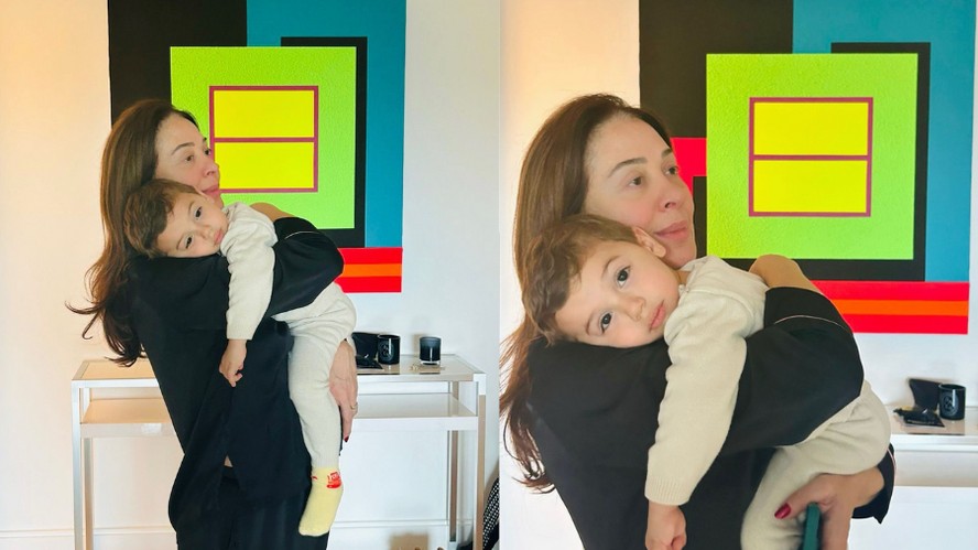 Claudia Raia encanta fãs ao posar 'de chamego' com Luca, seu filho caçula