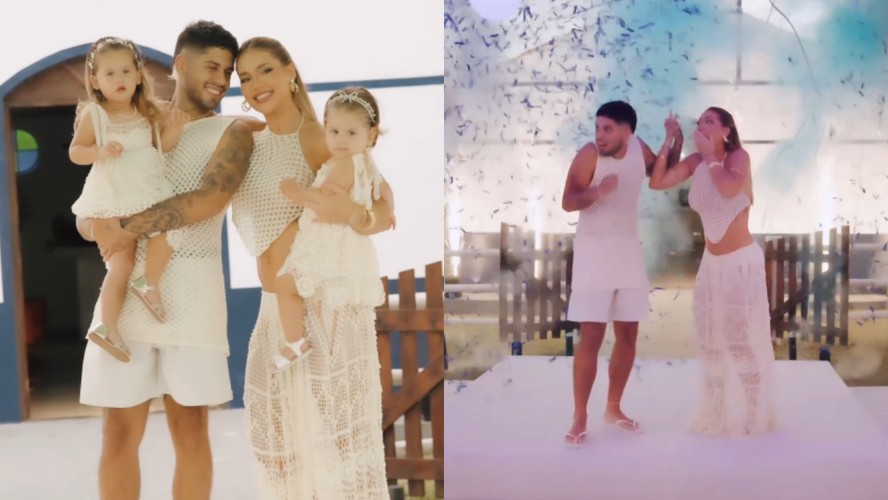 Virginia posta vídeo do chá revelação do filho caçula: 'Faltava um ...