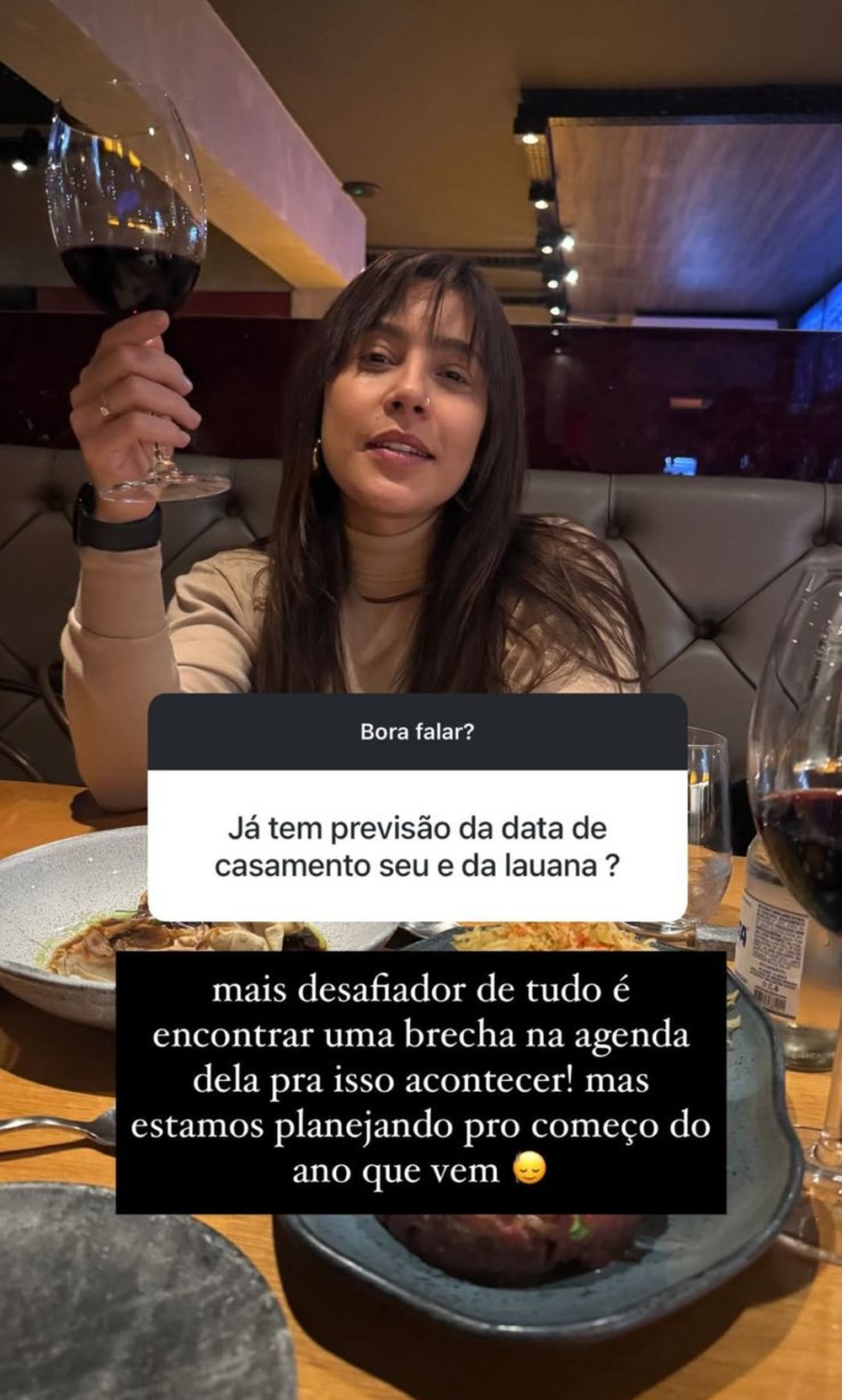 Noiva de Lauana Prado, Tati Dias revela planos do casamento e maior desafio para o casal