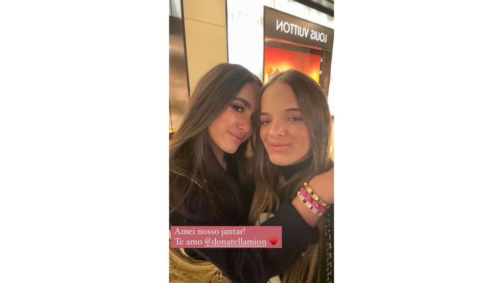 Rafa Justus curte noite ao lado de filha de Marcos Mion: 'Te amo'