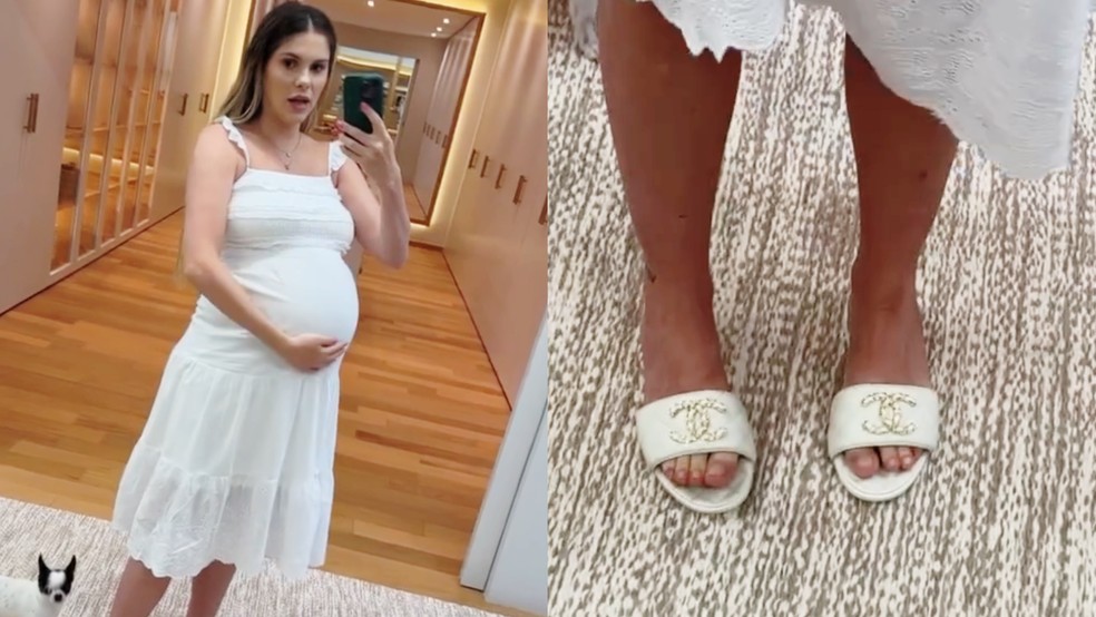 Bárbara Evans expõe perrengue com o pé durante gestação: 'Começou a inchar'
