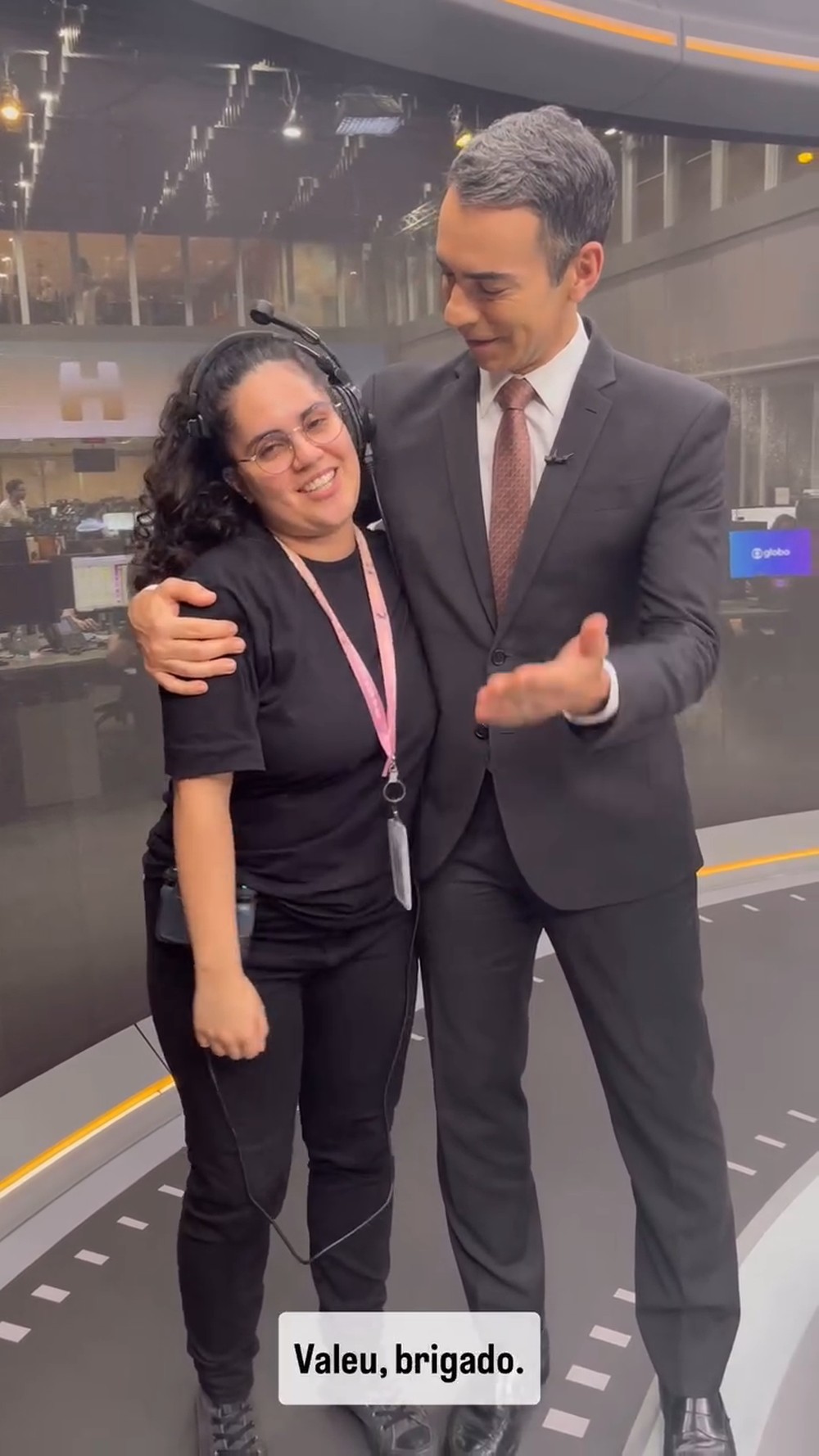 Funcionária da Globo ganha homenagem de César Tralli: 'Faço questão de ...