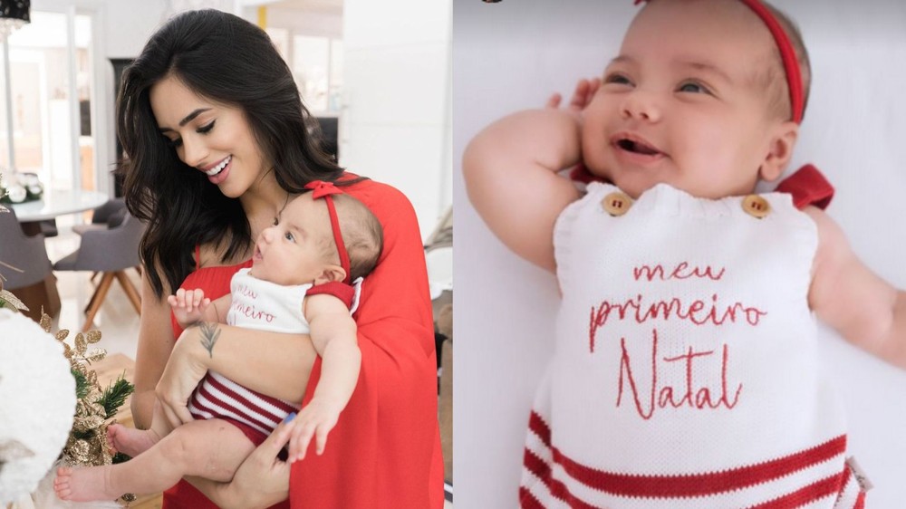 Bruna Biancardi encanta ao mostrar ensaio e look de Mavie para celebrar primeiro Natal