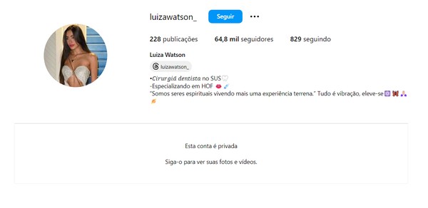 Luiza Watson tranca perfil no Instagram após ser apontada como affair ...