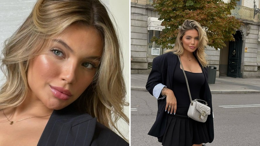 Mulher de Endrick, Gabrielly Miranda posa em Madrid com bolsa de luxo ...