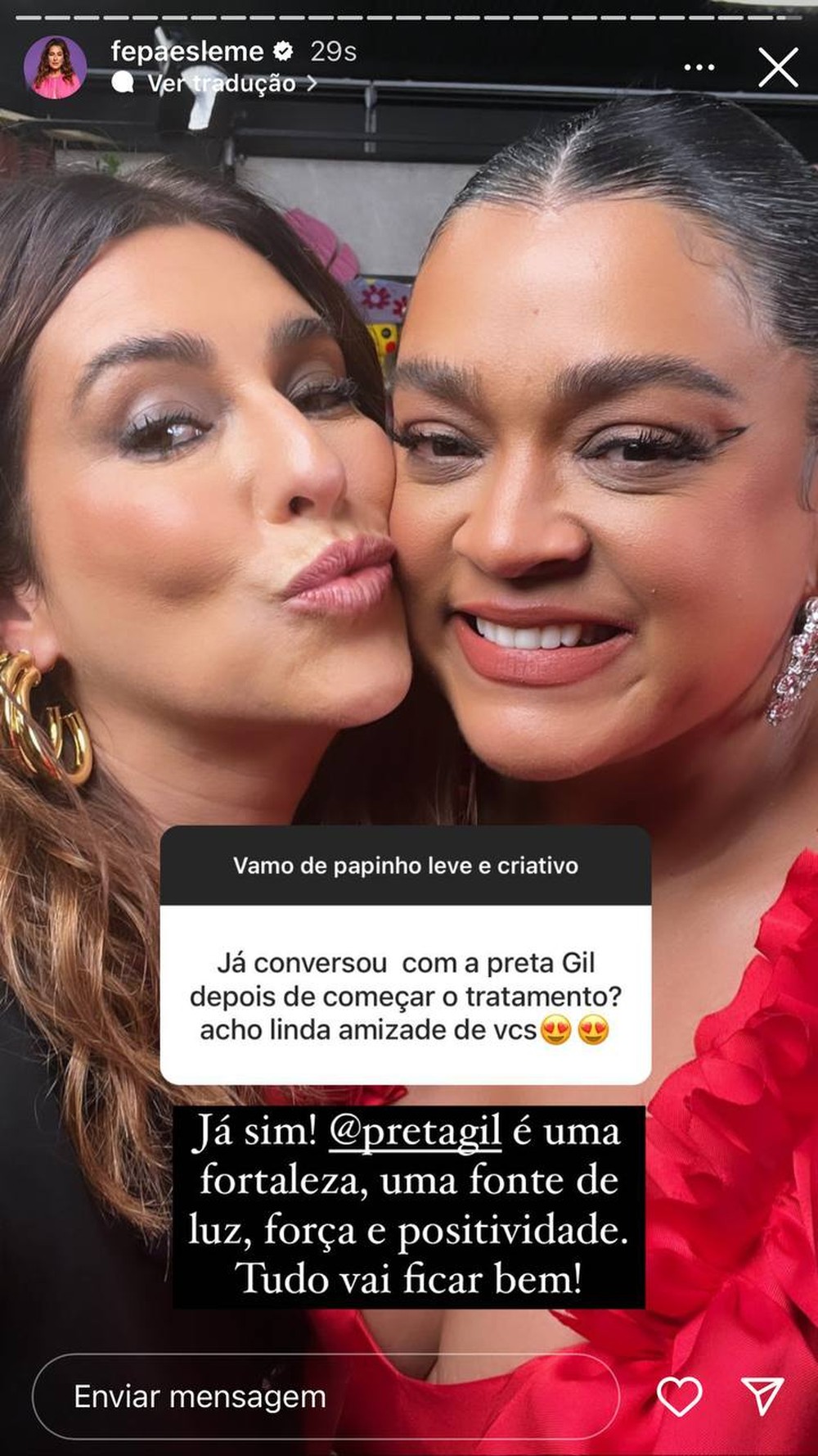 Fernanda Paes Leme exibe pijama igual ao de Aline Wirley no BBB23