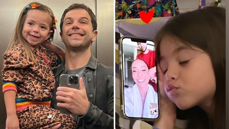 Duda Nagle mostra filha, Zoe, matando saudades da mãe, Sabrina Sato ...