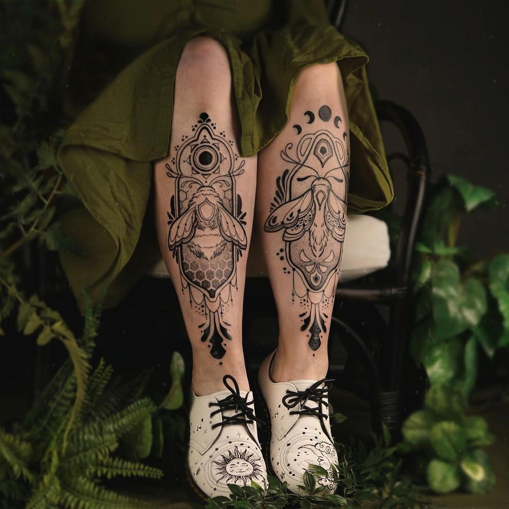 Tatuagens femininas na canela: modelos lindos para você marcar na pele