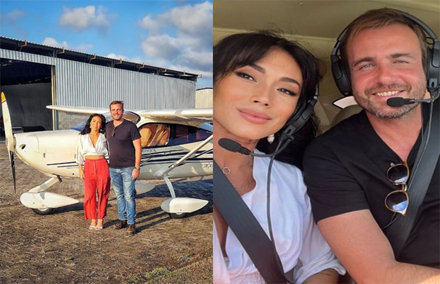 Danni Suzuki encara aventura em monomotor pilotado por Max Fercondini