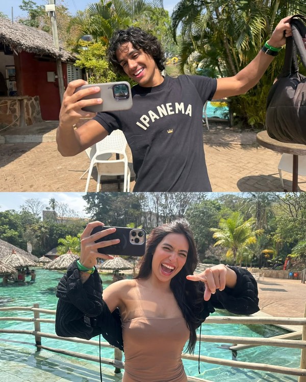 Vanessa Lopes se aventura com o namorado em resort de águas quentes ...