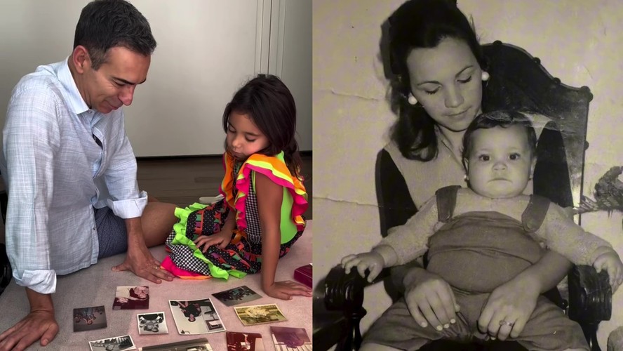 César Tralli encontra fotos da infância guardadas pela mãe antes de ...