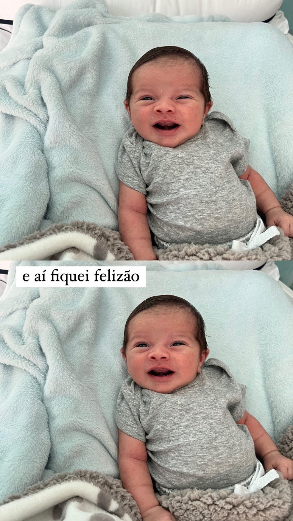 Petra Mattar encanta a web com série de fotos do filho, Makai