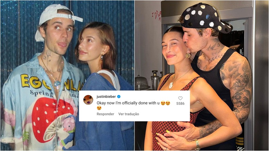 Justin Bieber reage a post sensual de Hailey Bieber e faz comentário 'sedento': 'Parei'