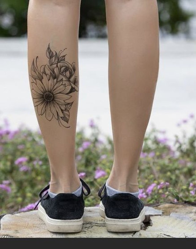 Tatuagem na panturrilha feminina: inspiração para a sua próxima arte