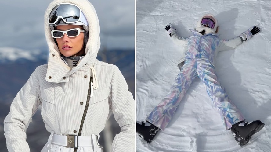 Deborah Secco e filha curtem dia na neve em Aspen com looks luxuosos ...