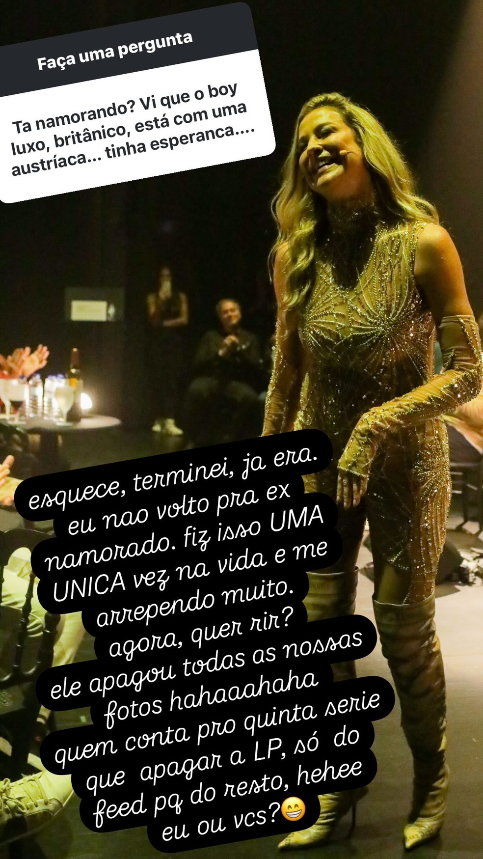 Luana Piovani diz que não volta com o ex e alfineta: 'Quer rir? Ele ...