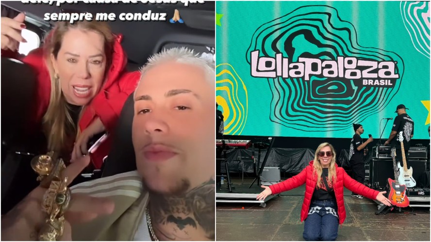 MC Daniel e sua mãe, Daniela, se emocionam no palco do Lollapalooza ...