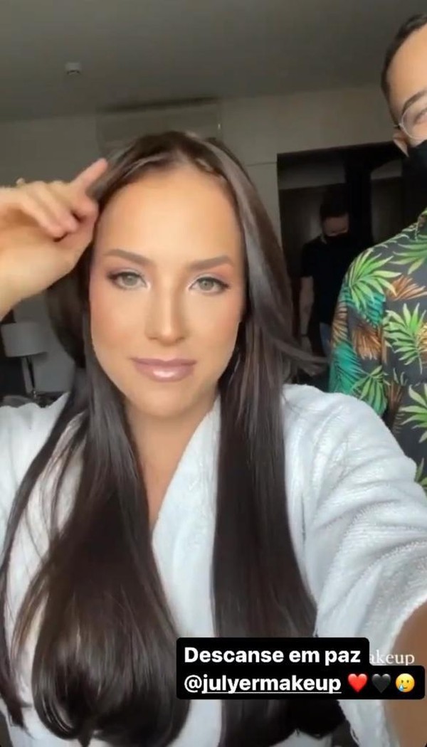 Gabi Martins faz homenagem para a amiga e aparece com o cabelo castanho