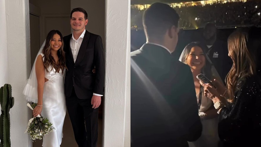 Casal viraliza após cerimônia de casamento em show de Taylor Swift ...
