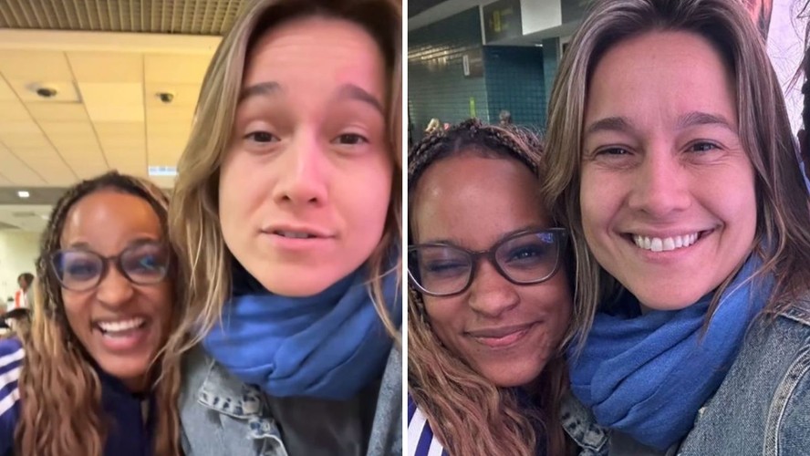 Rebeca Andrade e Fernanda Gentil pegam o mesmo voo e brincam: 'Chupa ...