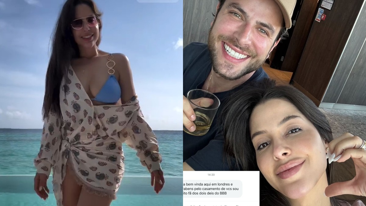 De biquíni, Laís curte piscina de borda infinita com Gustavo nas Maldivas, segundo destino da ...