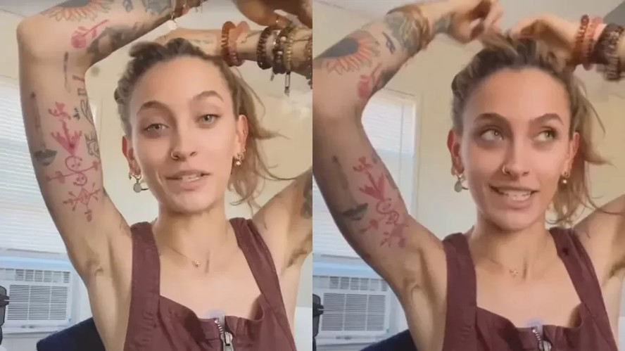 Paris Jackson rebate críticas por aparecer com pelos na axila em vídeo ...