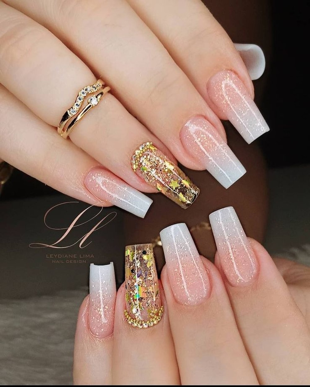 Unha de gel quadrada decorada: ideias únicas e delicadas para se inspirar