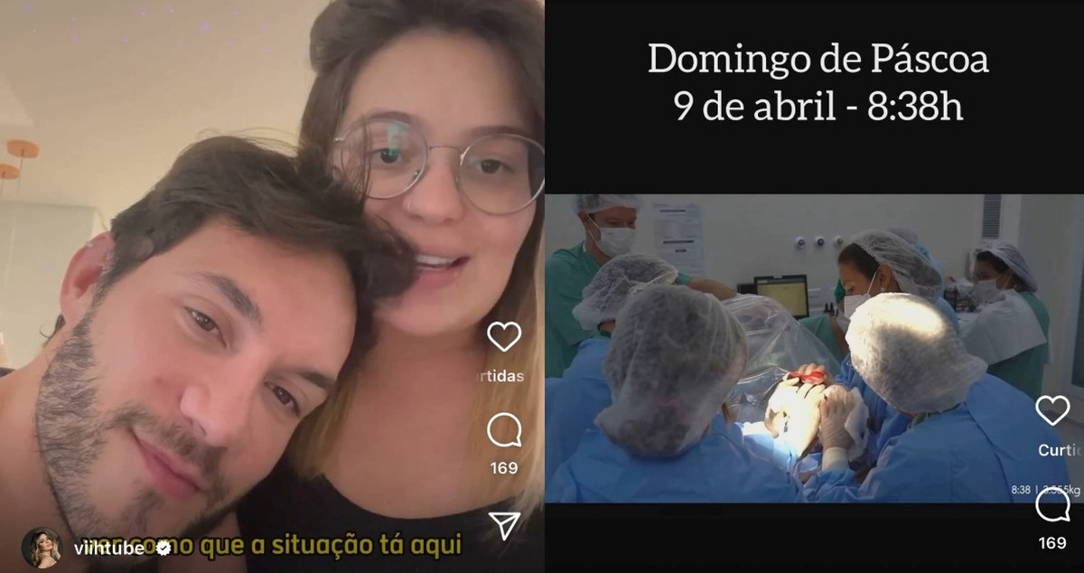 Viih Tube compartilha vídeo de detalhes do nascimento da filha, Lua