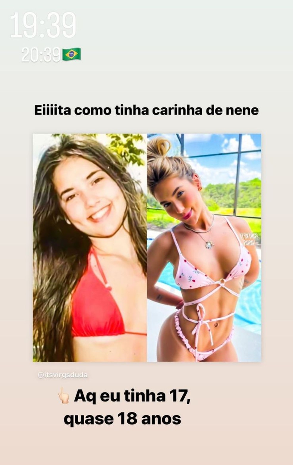 Virginia Fonseca compartilha clique de quando era adolescente: 'Tinha carinha de nenê'