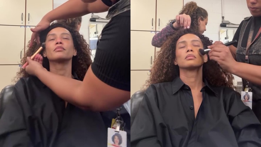 Nos bastidores de 'Vale Tudo', Taís Araujo tenta cochilar enquanto é ...