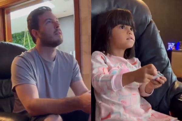 Tiago Nigro curte momento ao lado de filha de Maira Cardi e encanta web