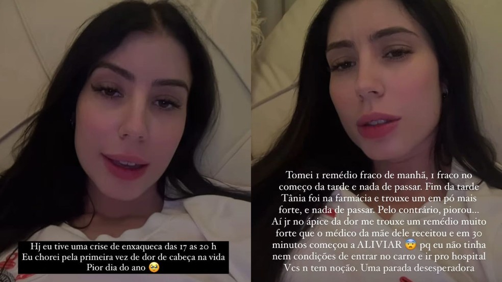 Maria Lina passa mal com crise de enxaqueca e desabafa: 'Diagnosticada ...
