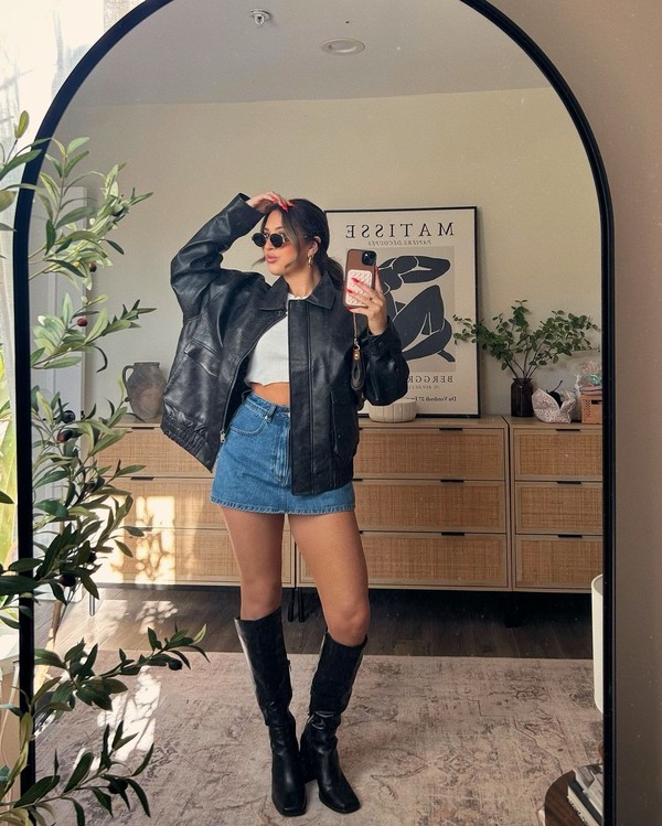 Como montar um look com saia jeans! 32 inspirações que vão te ajudar na ...