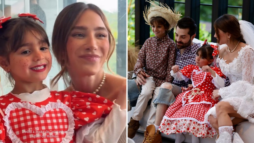 Momento em família: Romana Novais e Alok posam com os filhos prontos ...