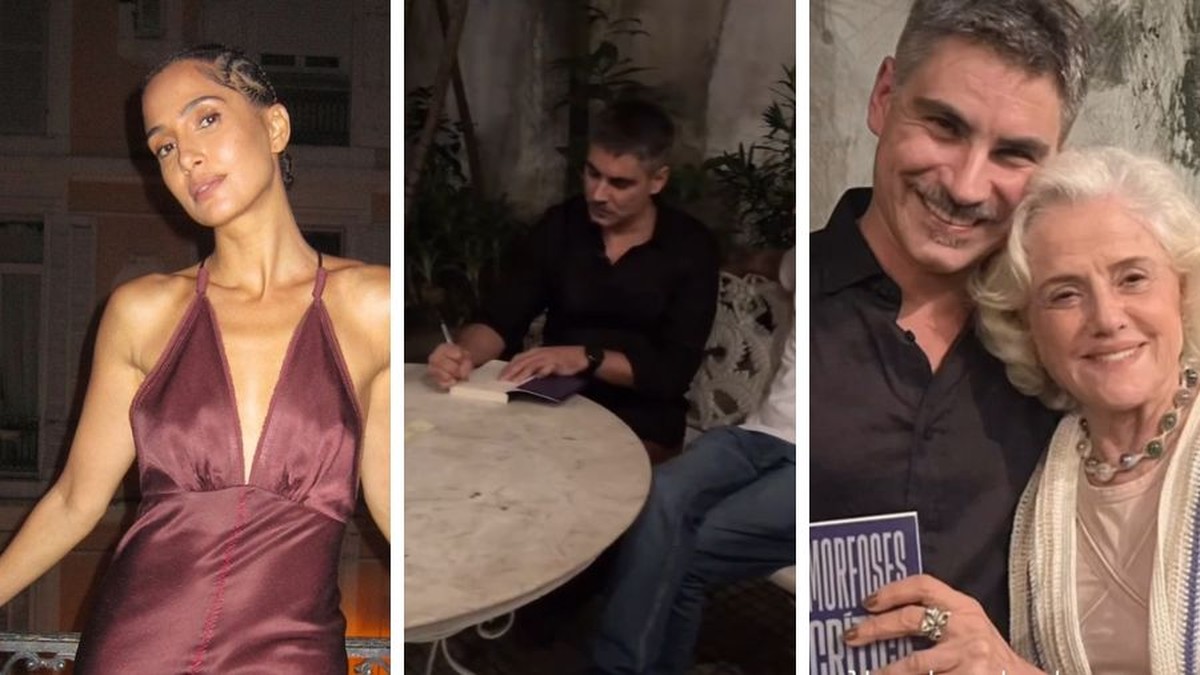 Camila Pitanga se derrete após namorado lançar livro: 'Orgulho danado'