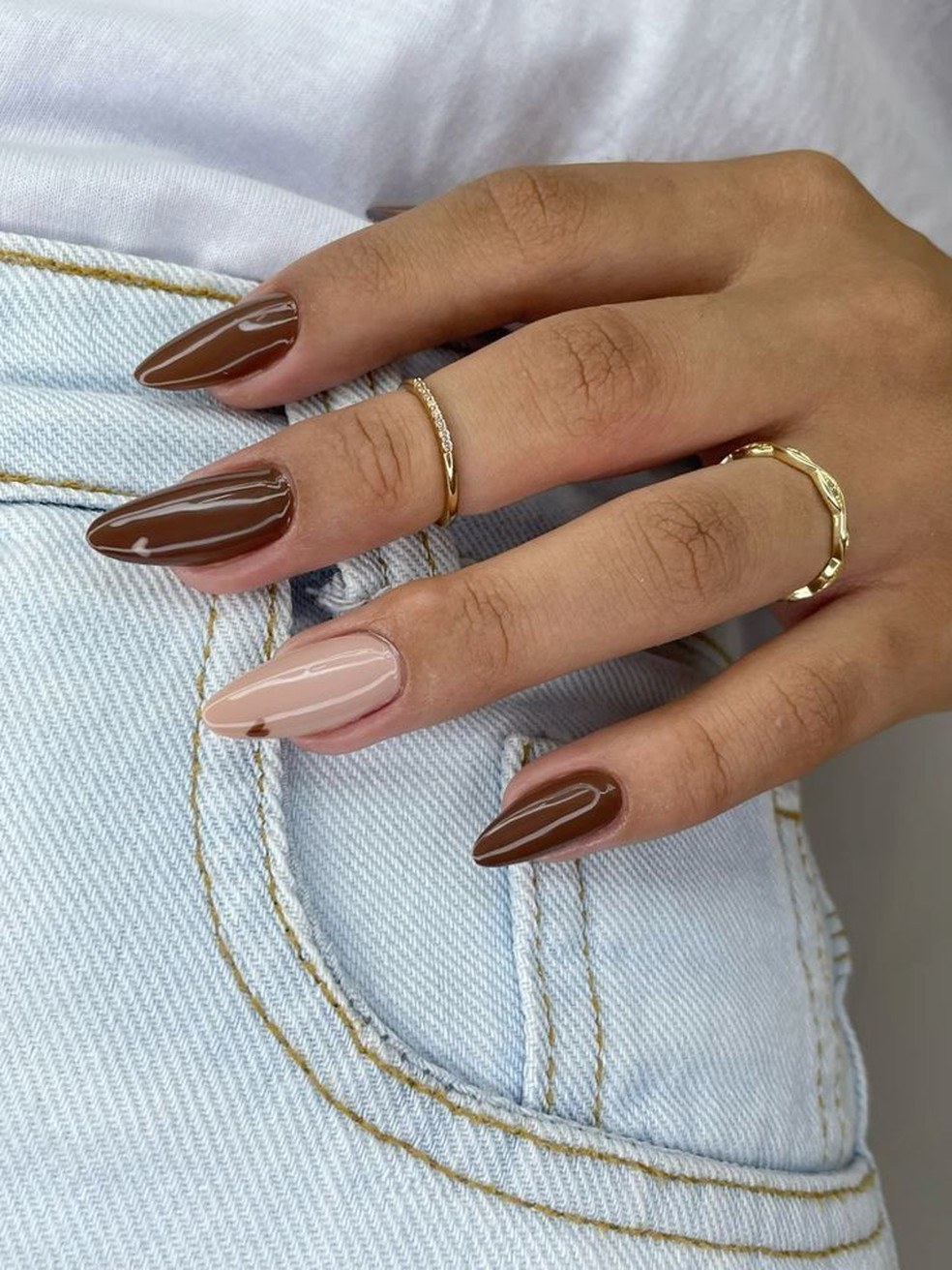 Unhas decoradas de marrom: 25 inspirações sofisticadas e elegantes para ...